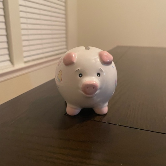 Russ Berrie | Accents | Vintage Babys First Piggy Bank | Poshmark
